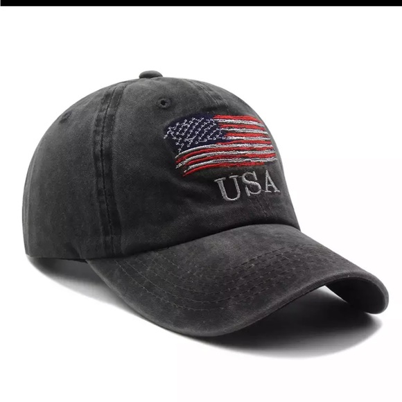 Accessories | Usa Flag Hat Usa Flag Cap United States Embroidered Black ...